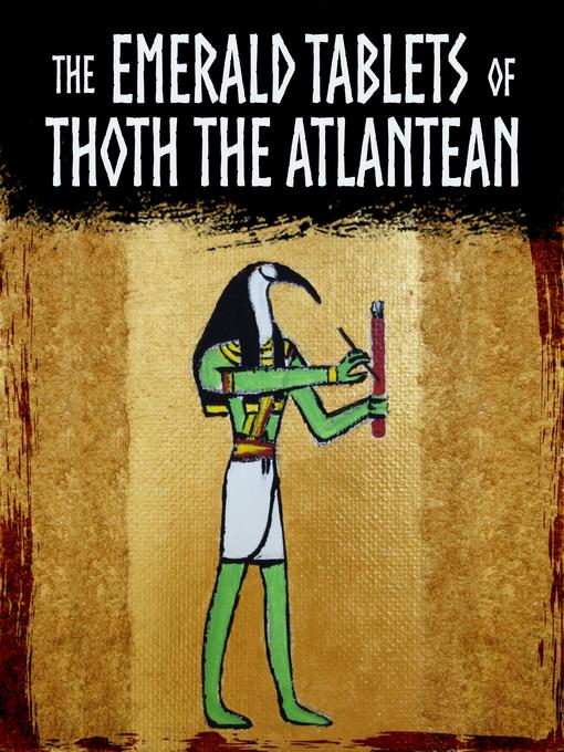 The Emerald Tablets of Thoth the Atlantean - Cincinnati & Hamilton ...